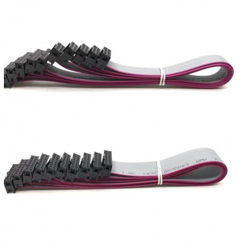 IDC 2x5 10P 12" 2.54mm Pitch Silver Flat Ribbon Cable F/F at MG Super ...