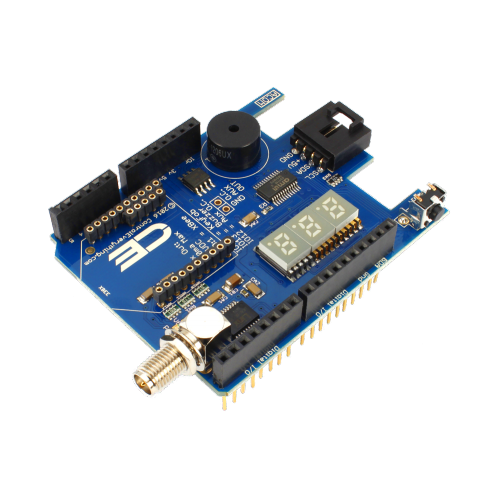 I2C Shield for Arduino Uno with LED Display Buzzer Key Fob & Wireless ...