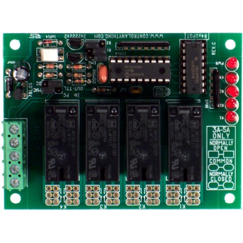 RS-232 Relay Controller with 4 DPDT Small Signal Relays at MG Super ...