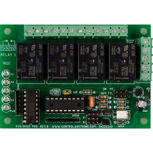 RS-232 4-Channel Relay Controller Board with General Purpose SPDT ...