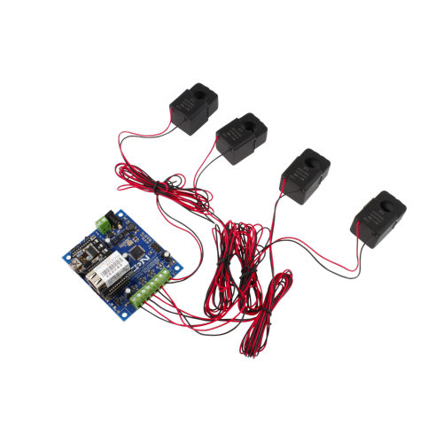 Industrial Current Monitor 4-Channel 10-100 Max Amps Wired Split Core ...