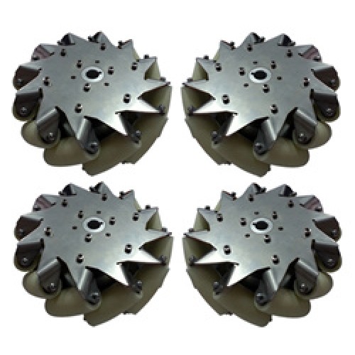 Mecanum Omni Directional Wheel Set (4 Pieces)-203mm Stainless Steel at ...
