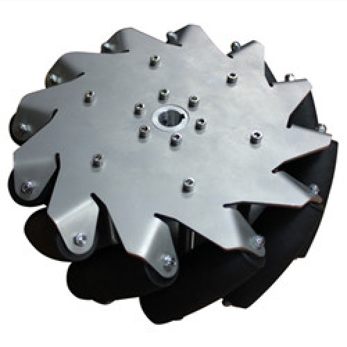 Mecanum Omni Directional Wheel Left-254mm Steel at MG Super Labs India