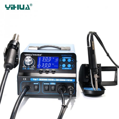 Hot Air Rework Soldering Iron Station Smoke Vacuum BGA Soldering Rework ...